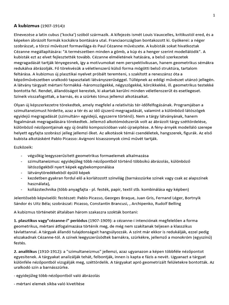 Kubizmus | PDF