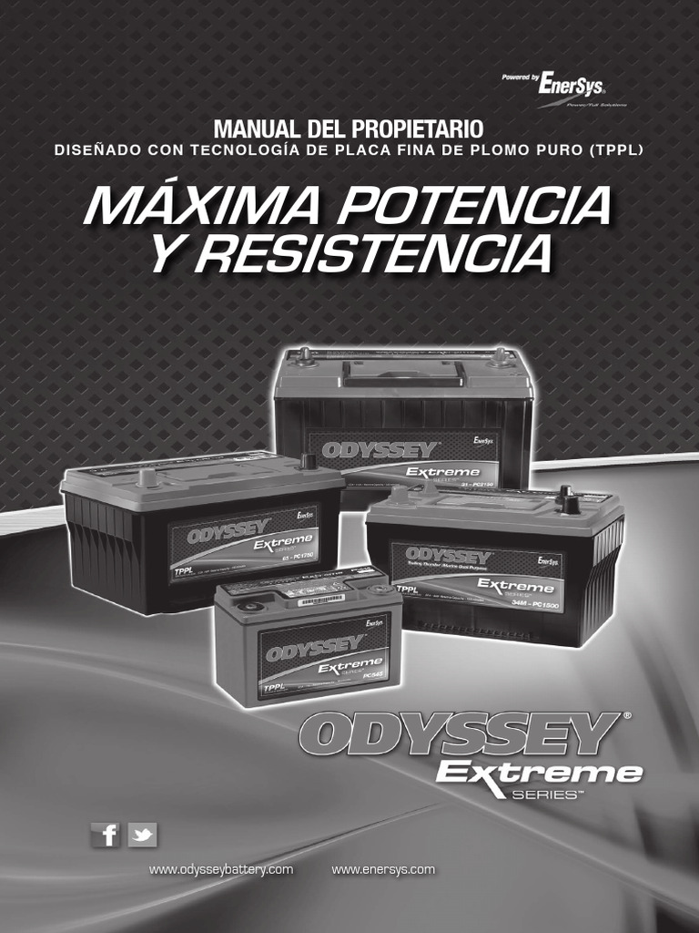 Baterías Odyssey | PDF | Cargador de batería | Tornillo