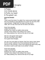Confidence: Lyrics by Sanctus Real | PDF