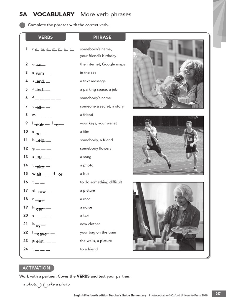 5a Vocabulary Verb Phrases | PDF