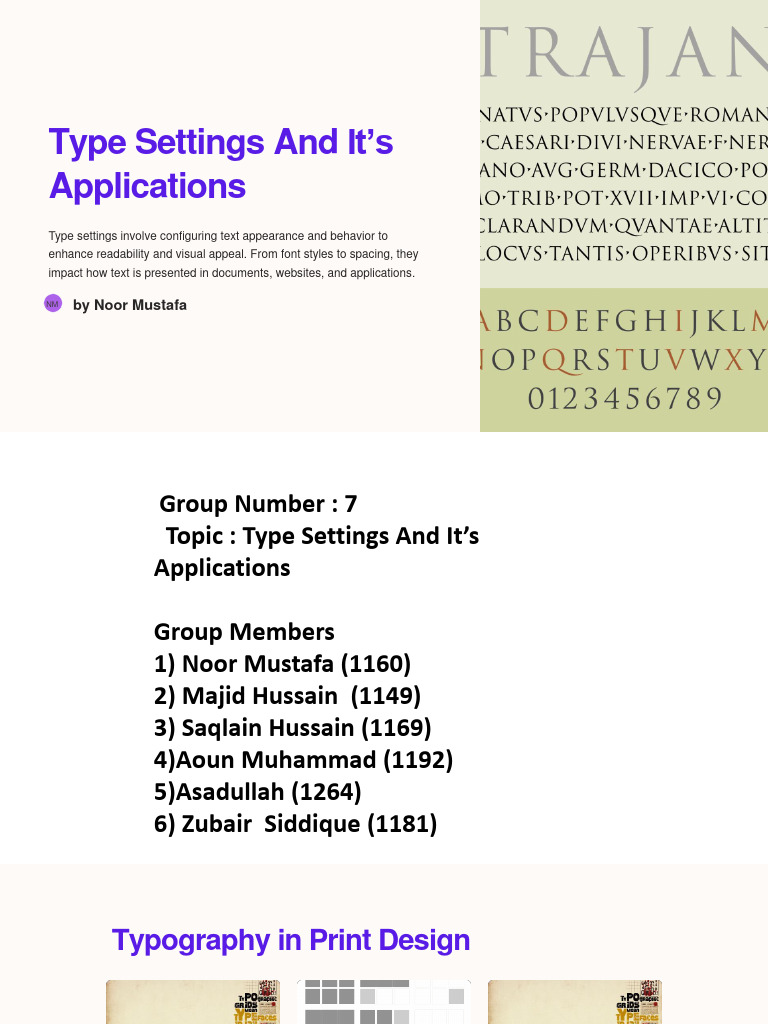 (Group 7) Type Settings & It's Applications | PDF | Web Design | Usability