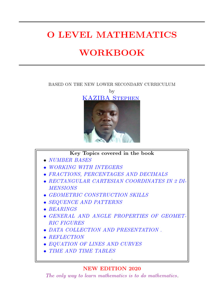 O Level Mathematics Workbook 2020 | PDF | Division (Mathematics ...
