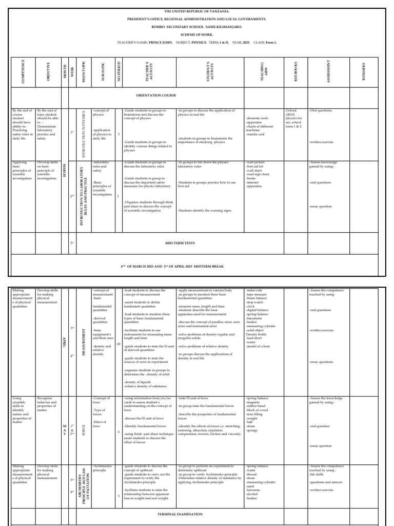 Yona Schem 1 - 071728 | PDF | Measurement | Pressure
