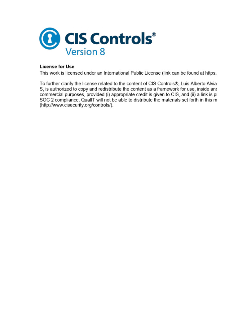 CIS Controls v8 Mapping To SOC2 1 2024 | PDF | Security | Computer Security