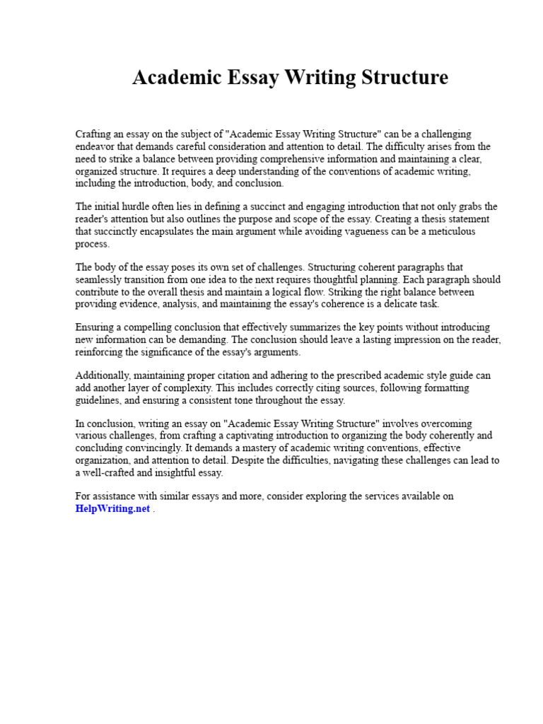 Academic Essay Writing Structure | PDF | Synapse | Neuron