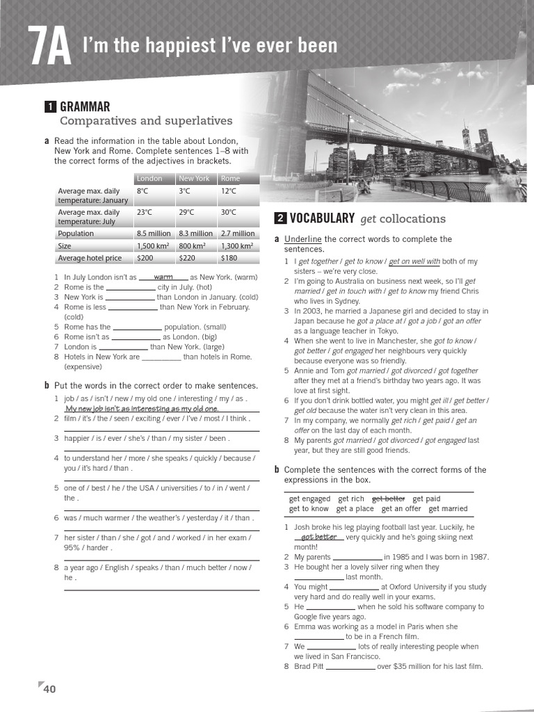 Workbook Unit 7a & 7B | PDF | Dieting