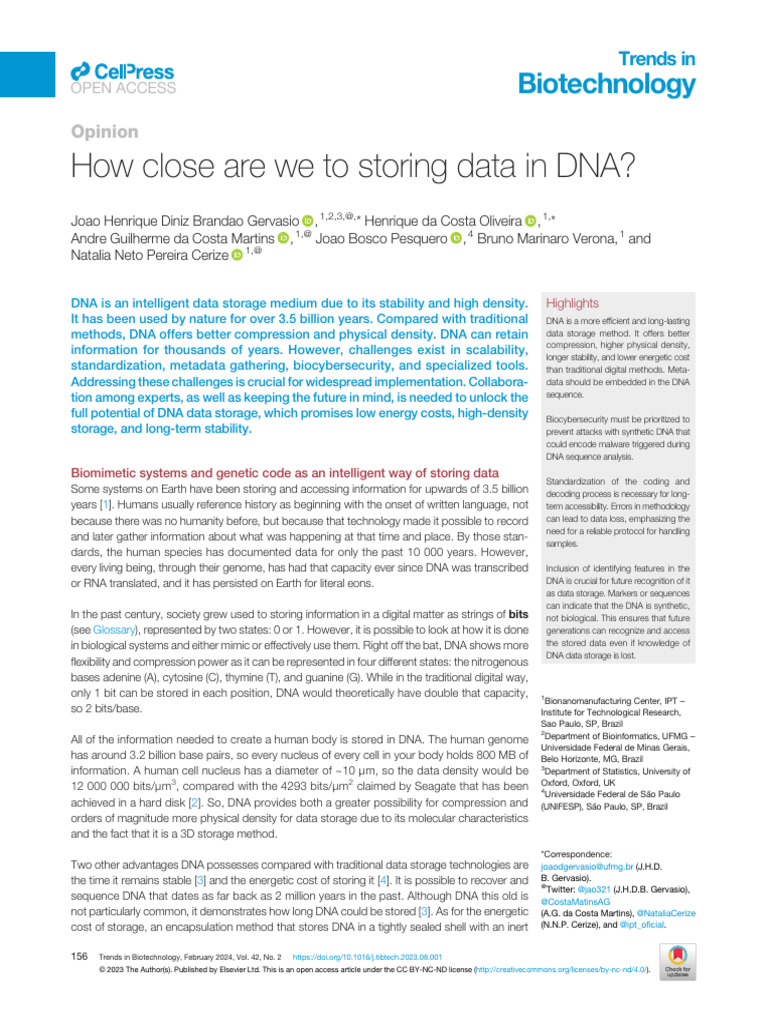 How Close Are We To Storing Data in DNA? | PDF | Dna Sequencing | Dna