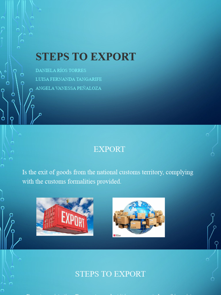 Steps To Export | PDF