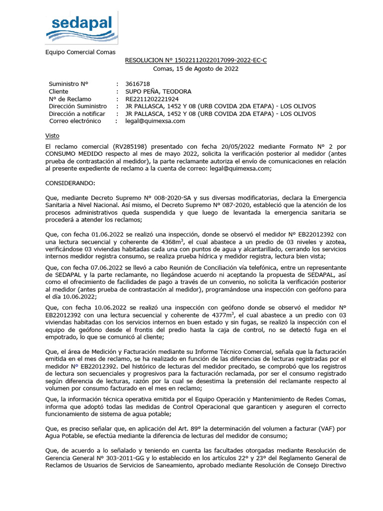 REsol 3616718 SEDAPAL | PDF