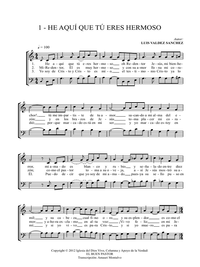 1-He Aqui Que Tu Eres Hermoso | PDF
