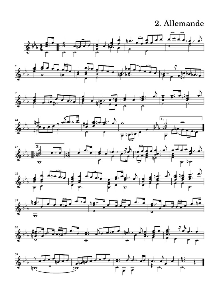 C-Moll 2 Allemande | PDF