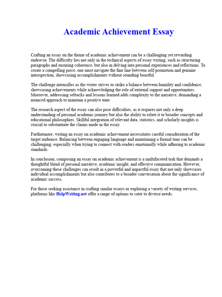 Academic Achievement Essay | PDF | Heat | Thermal Conduction