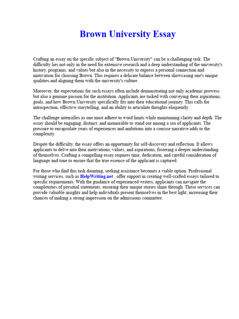 Brown University Essay | PDF | Immanuel Kant | Ku Klux Klan