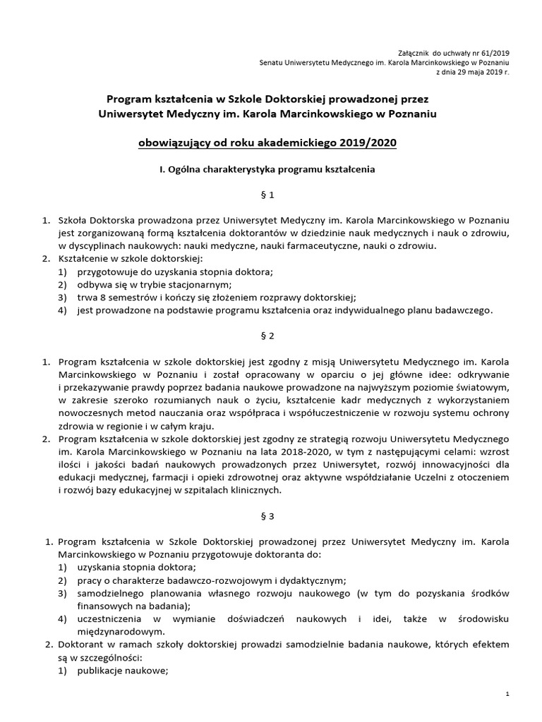 Zal D - Zalacznik Do Uchwaly 61 | PDF