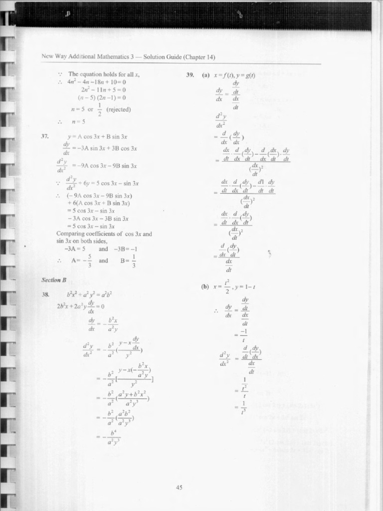 Pages From NEW WAY Additional Mathematics Vol3 Solution-4 | PDF