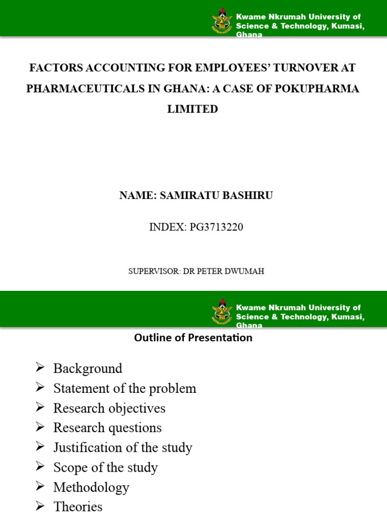 Mphil Proposal Presentation-1 | PDF | Turnover (Employment) | Employment