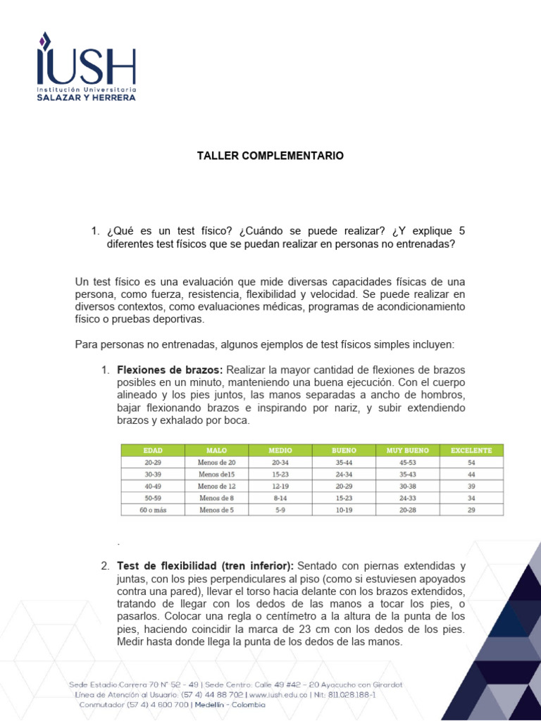 Taller Complementario | PDF