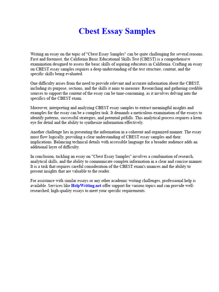 Cbest Essay Samples | PDF | Characters In Romeo And Juliet | Romeo And ...