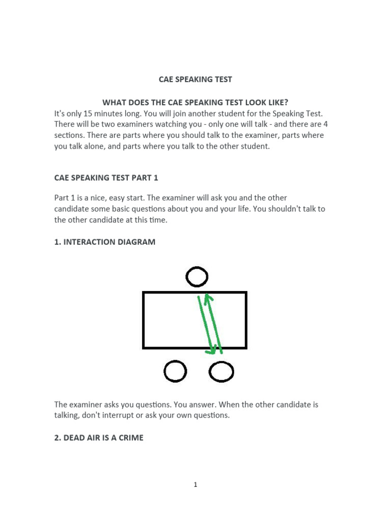 Cae Speaking Test | PDF | Human Communication