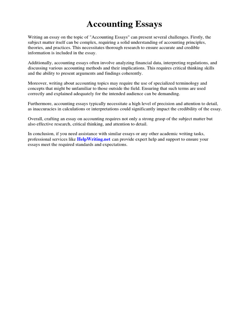 Accounting Essays | PDF | Axon | Neuron