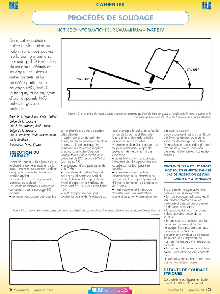 53a21 Fiche Dinfo Aluminium p4 Soudage Tig2-Mig | PDF | Construction | Soudage
