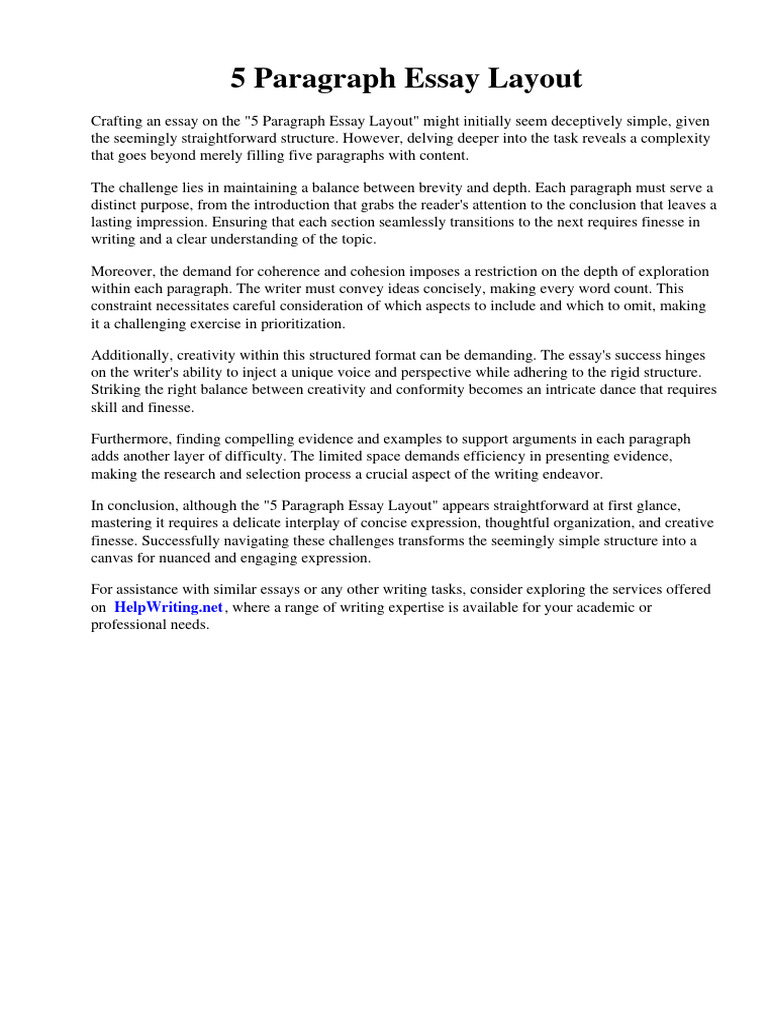 5 Paragraph Essay Layout | PDF | Stars | Eclipse (Software)