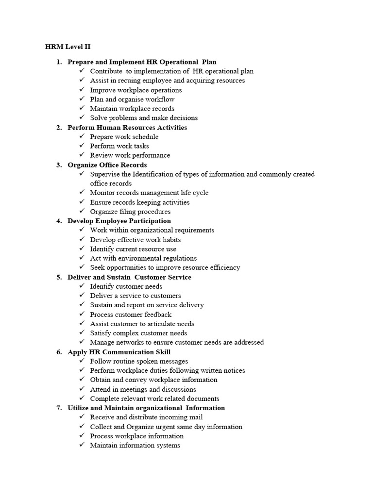 HRM Coc Preparation L Evel 2 - 4 | PDF | Human Resource Management ...