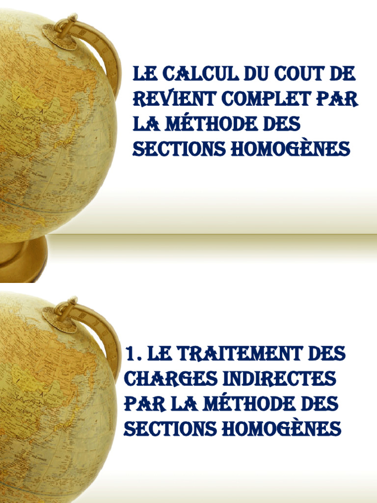 Calcul du Coût de Revient par Sections | PDF | Inventaire | Comptabilité