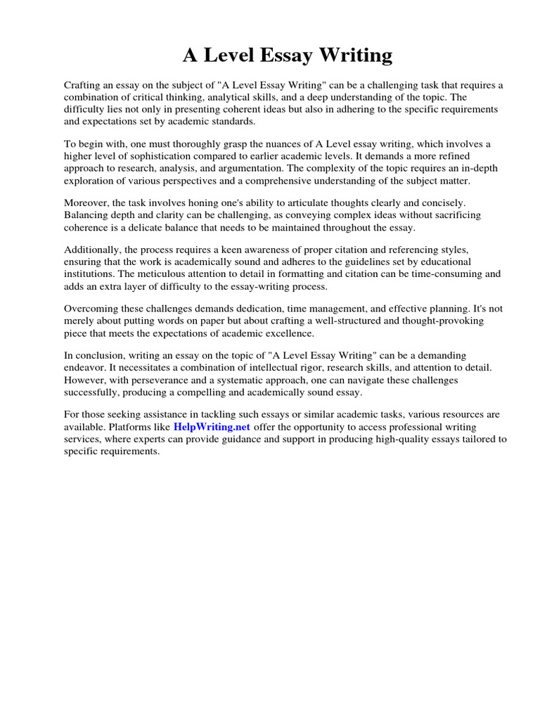 A Level Essay Writing | PDF | Seven Deadly Sins | Principal Component ...