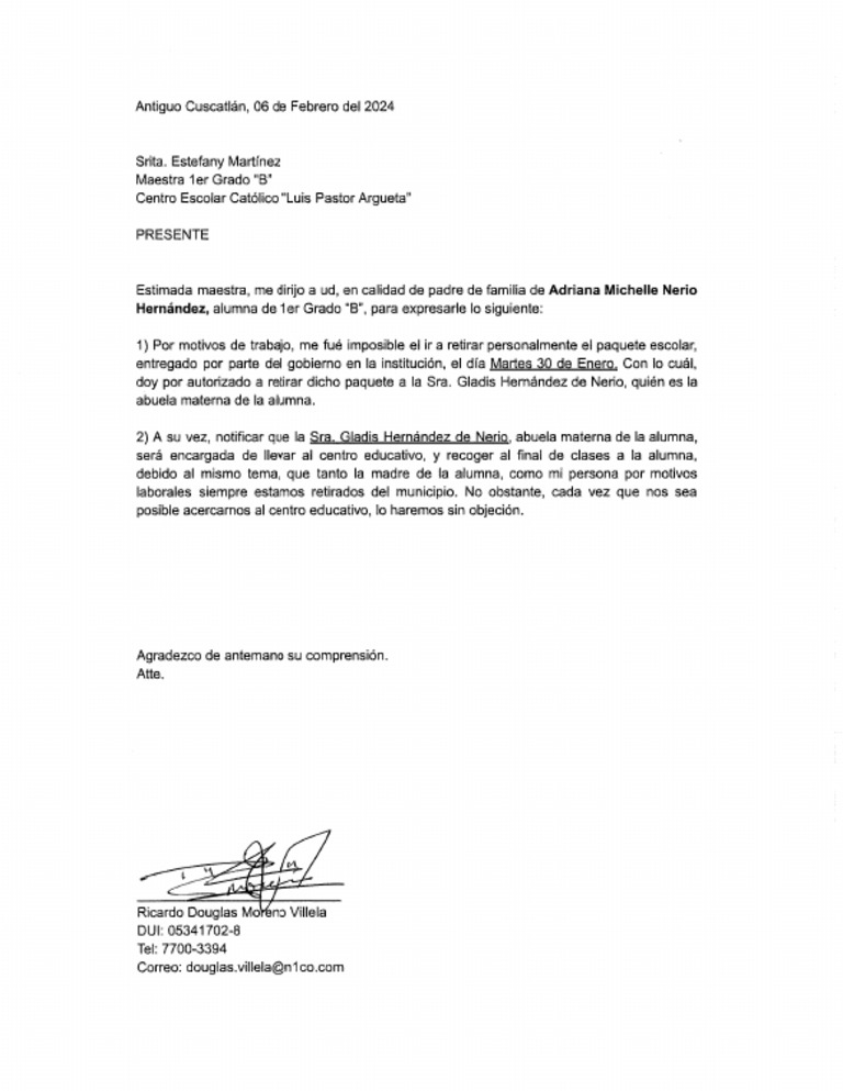 Carta Firmada ADRIANA | PDF