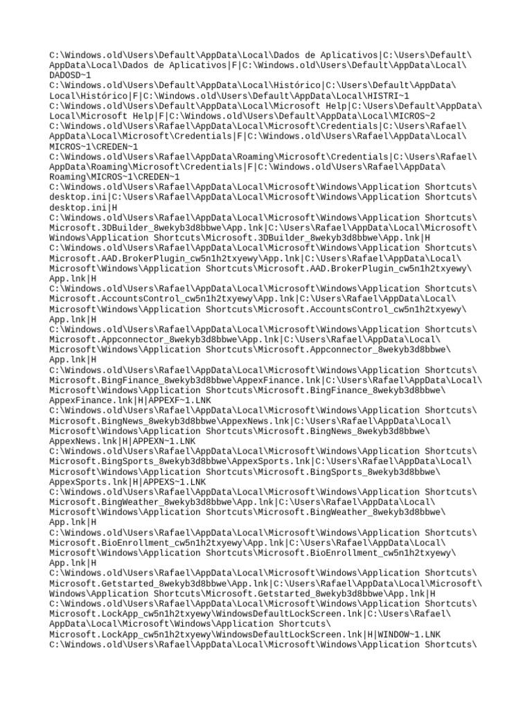 Windows User File Paths | PDF | Application Software | System Software
