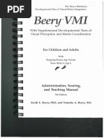 Beery VMI - Administration, Scoring, and Teaching Manual PDF | PDF