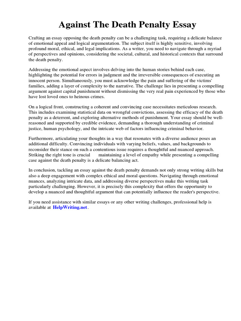 Against The Death Penalty Essay | PDF | Apple Inc. | Chromium