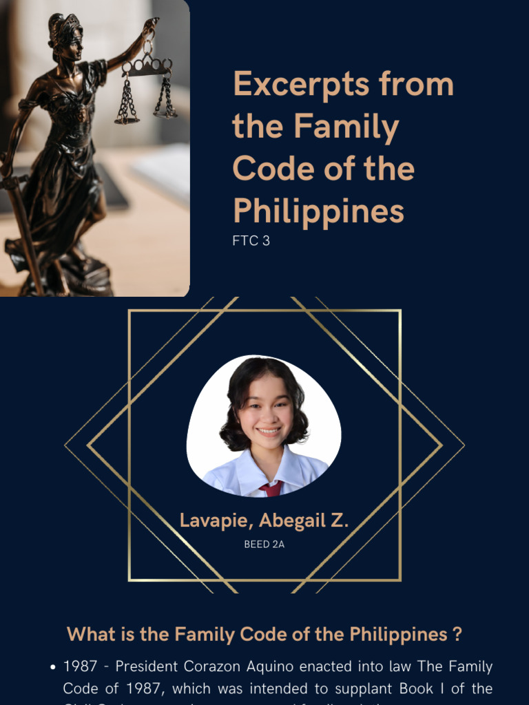 Excerpts From The Family Code of The Philippines | PDF | Legal Guardian | Justice