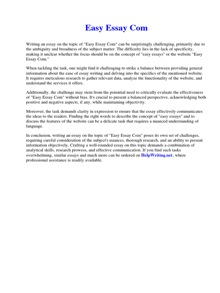 Easy Essay Com | PDF | Dress | Essays