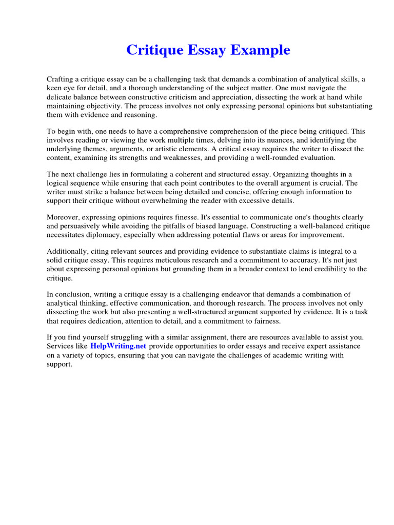 Critique Essay Example | PDF | Apollo 11 | Neil Armstrong