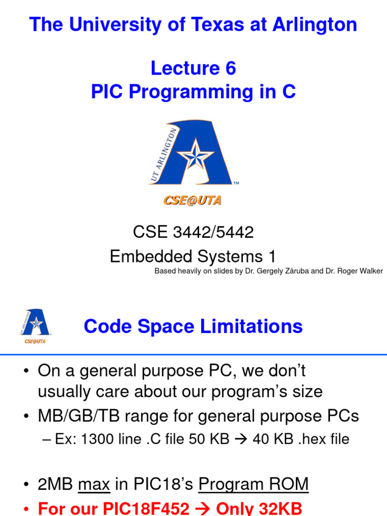 Lecture 6 Pic Programming In C Pdf Integer Computer Science Computer Science 3648