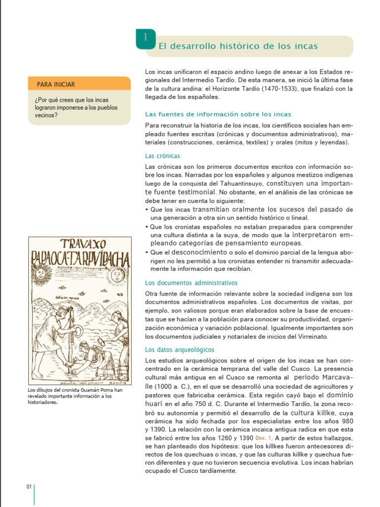Surgimiento de Los Incas | PDF | Imperio Inca | Perú