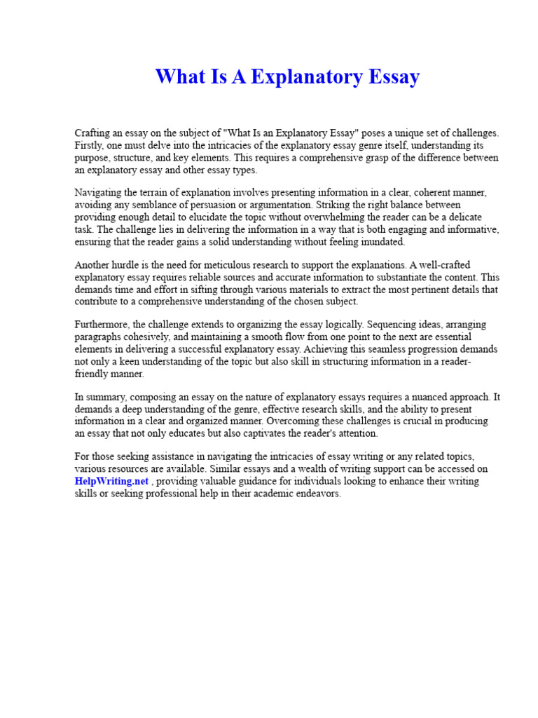 What Is A Explanatory Essay | PDF | Essays | Rudy Giuliani