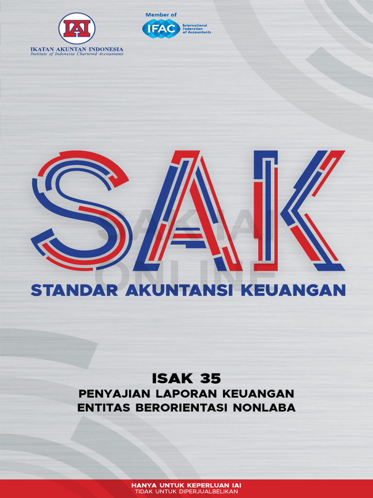 Isak 35 Penyajian Laporan Keuangan Entitas Berorientasi Non Laba | PDF