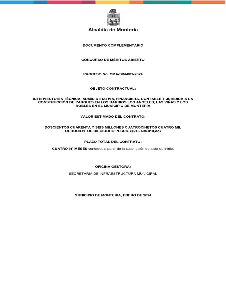 Documento Complementario CMA-SIM-001-2024 | PDF