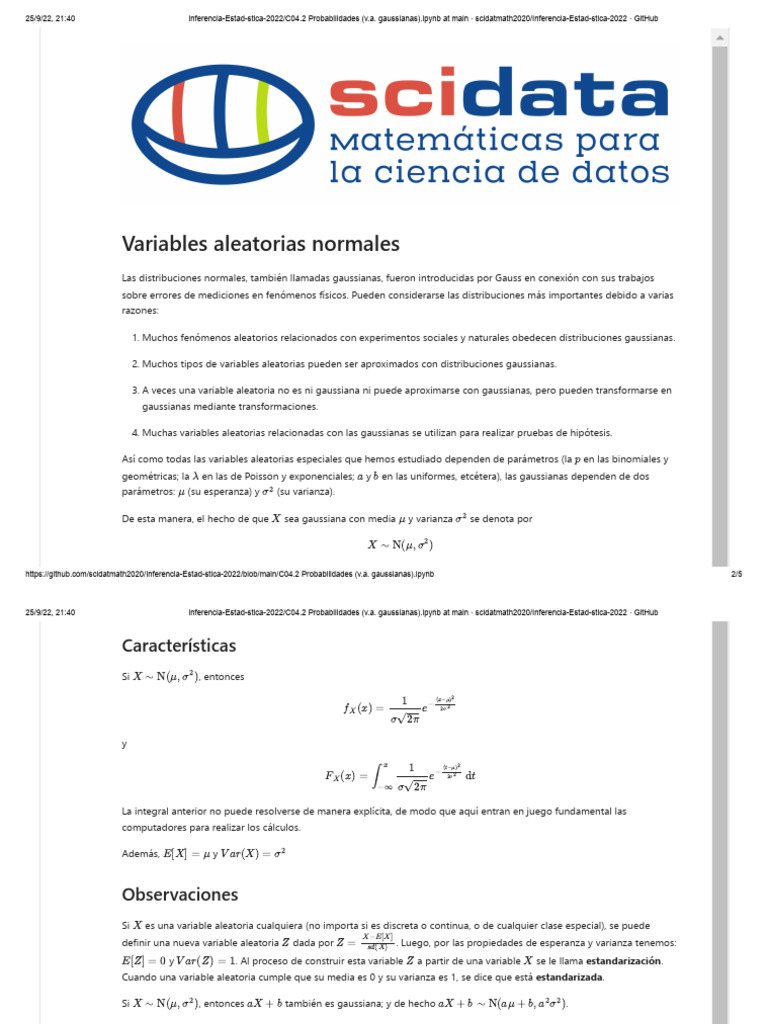 Variables aleatorias normales | PDF | Distribución normal | Variable aleatoria