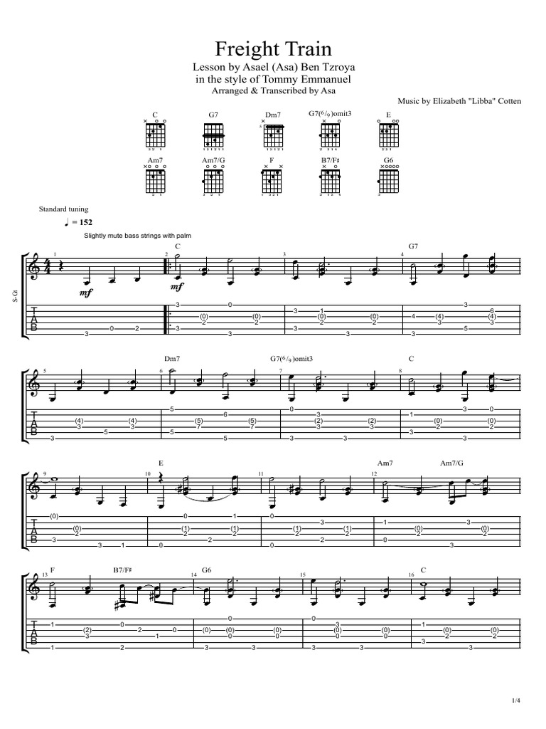 Freight Train | PDF | Musical Compositions | Musical Techniques