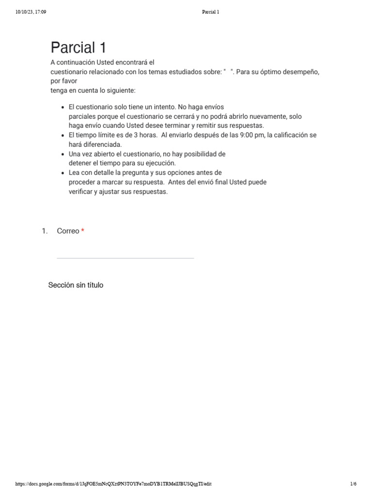 GO1 Parcial Libre | PDF | Cuestionario | Estadísticas