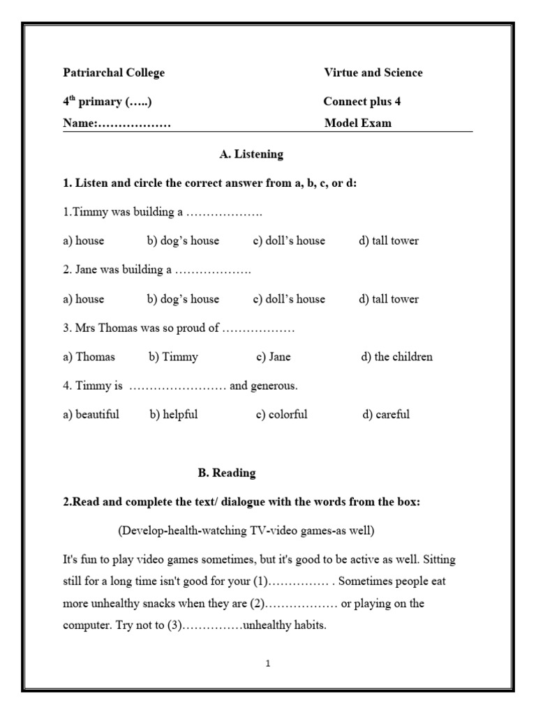 Primary School Exam Guide | PDF | Laptop | Desktop Computer
