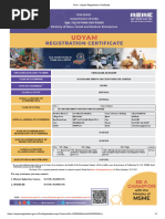 Udyam Registration Certificate (MSME) | PDF | Computing