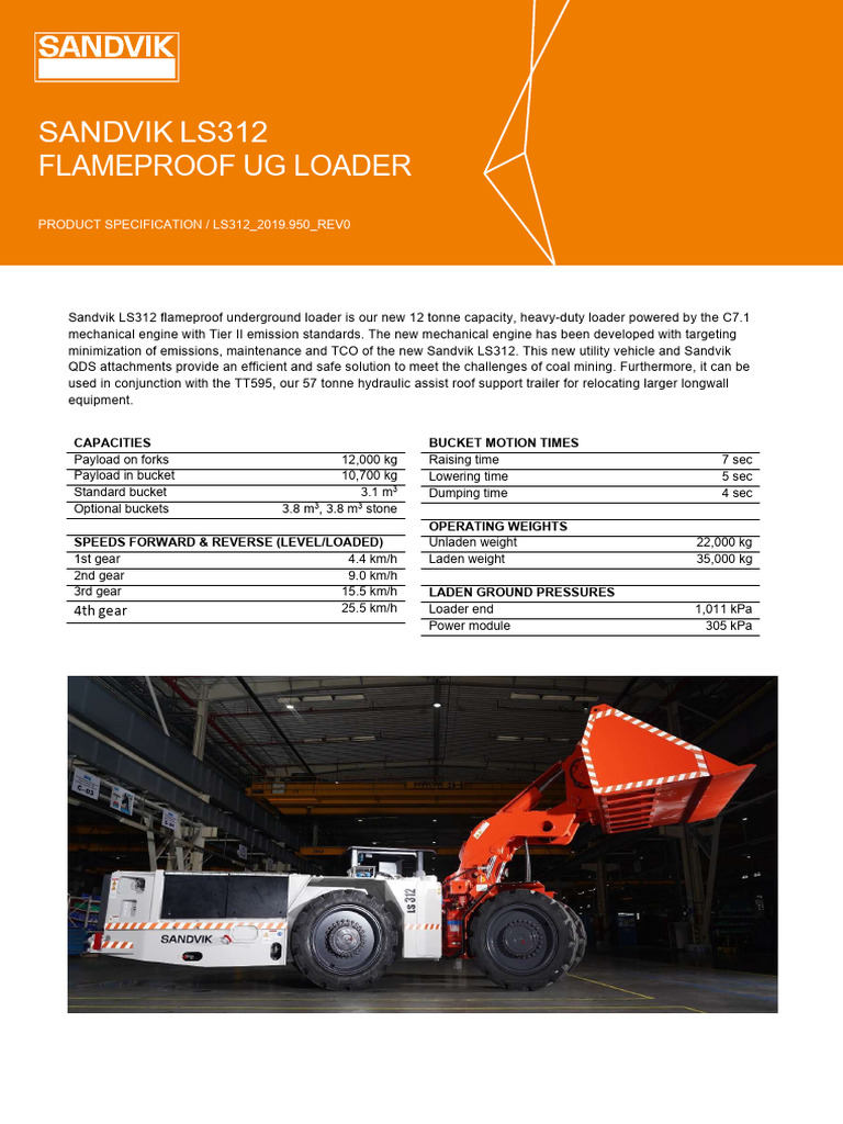 Sandvik LS312 Technical Specification | Download Free PDF | Diesel ...
