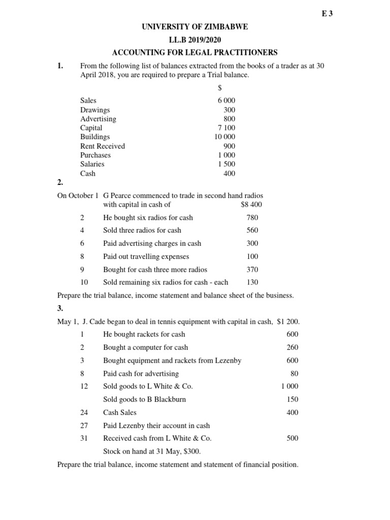 E3 - Preparation of Financial Statements | PDF E3 - Preparation of Financial Statements | PDF