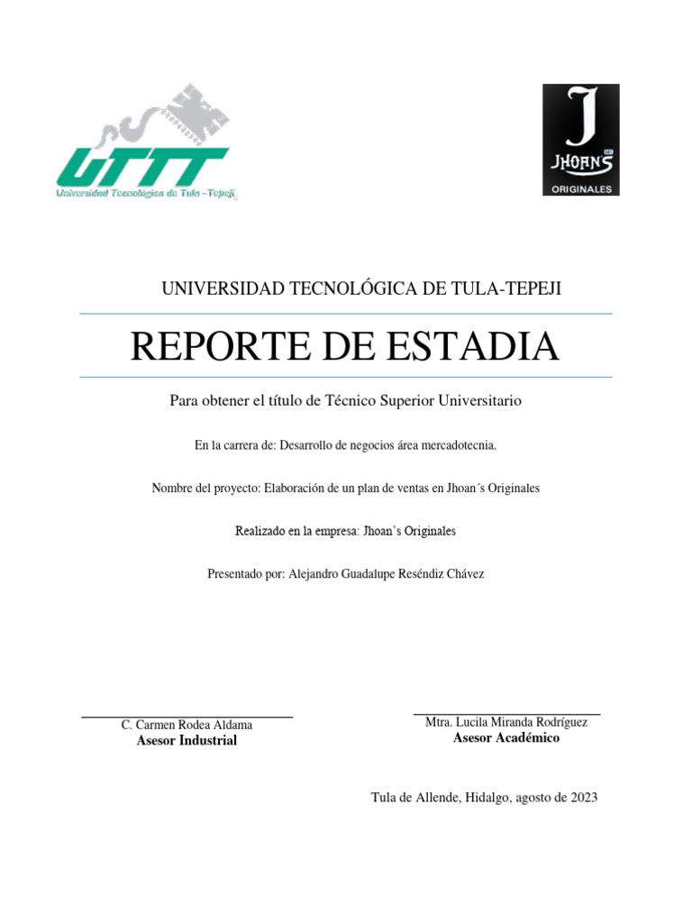 Reporte de Estadia Final | PDF | Marketing | Análisis FODA