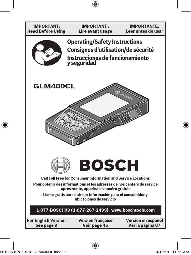 GLM400CL Laser Tool Safety Guide | PDF | Radio | Electromagnetic ...